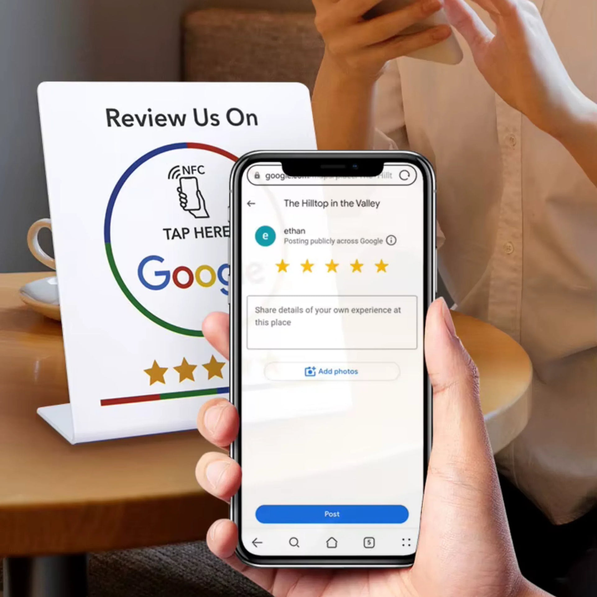 Google Review Cards + Stands | NFC & QR System for Businesses – TAPro ...