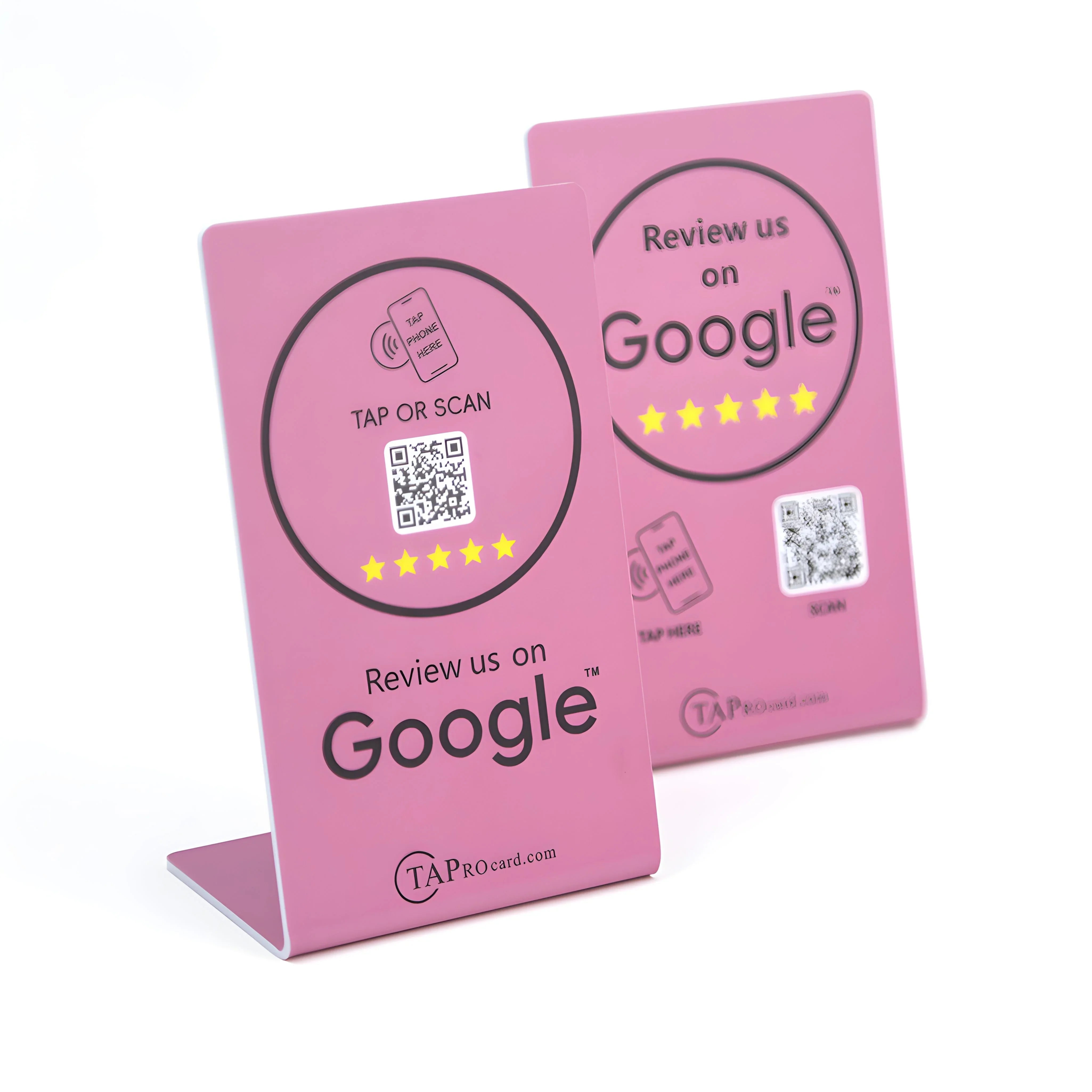 World's First Pink Google Review Stand (2-Pack) - Limited Edition | TAPRO