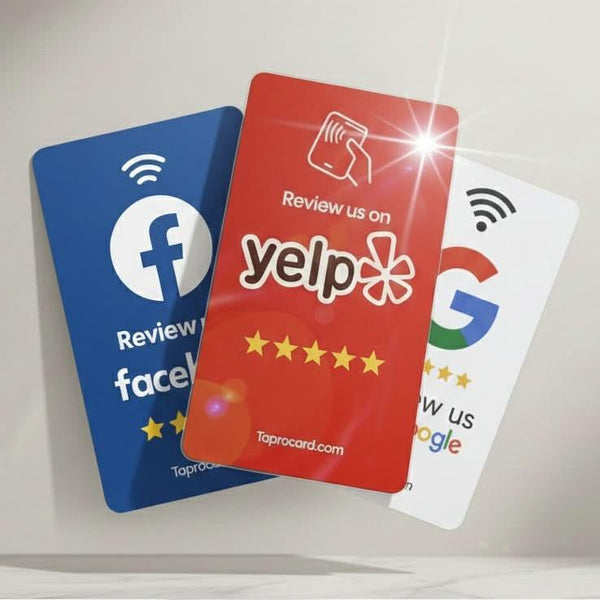Get More Reviews – Google Yelp Facebook NFC Card Bundle | TAPro | TAPRO