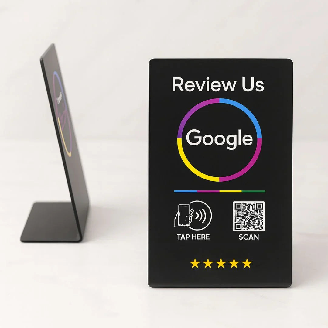 Google Review Stand NFC + QR Code Tap to Review System for Business | TAPRO