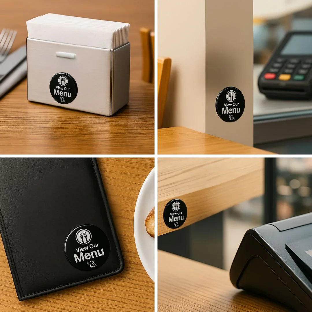 NFC Digital Restaurant Menu - Countertop One-Tap Table Sign | TAPRO
