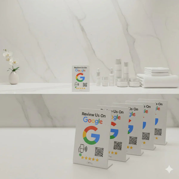 Google My Business Review Stand 5-Pack Google Review Stand | TAPRO
