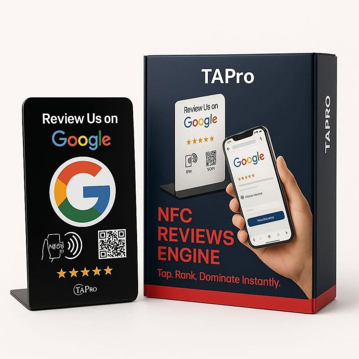 NFC Google Review Stand + QR Code Grow Fast | TAPro™